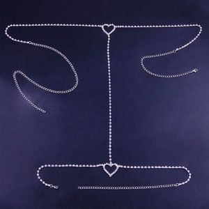 CaliShadow | Jewelry | Rhinestone Heart Leg Thigh Chain Jewelry Women ...